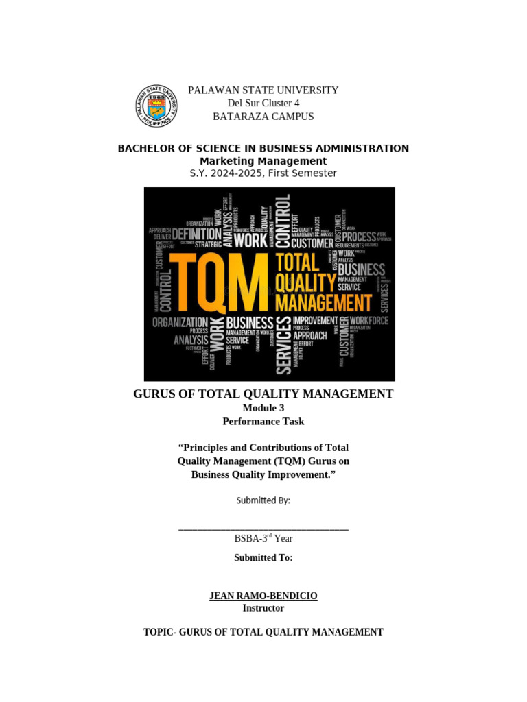 TQM-Module-3-Assessment 2 | PDF | Self-Improvement