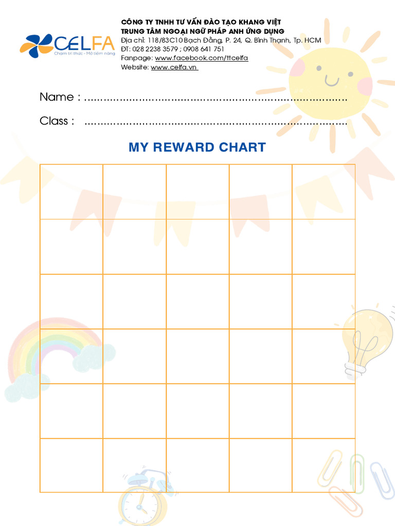 My reward chart | PDF