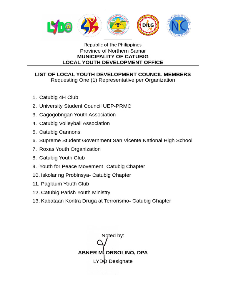 List of LYDC | PDF