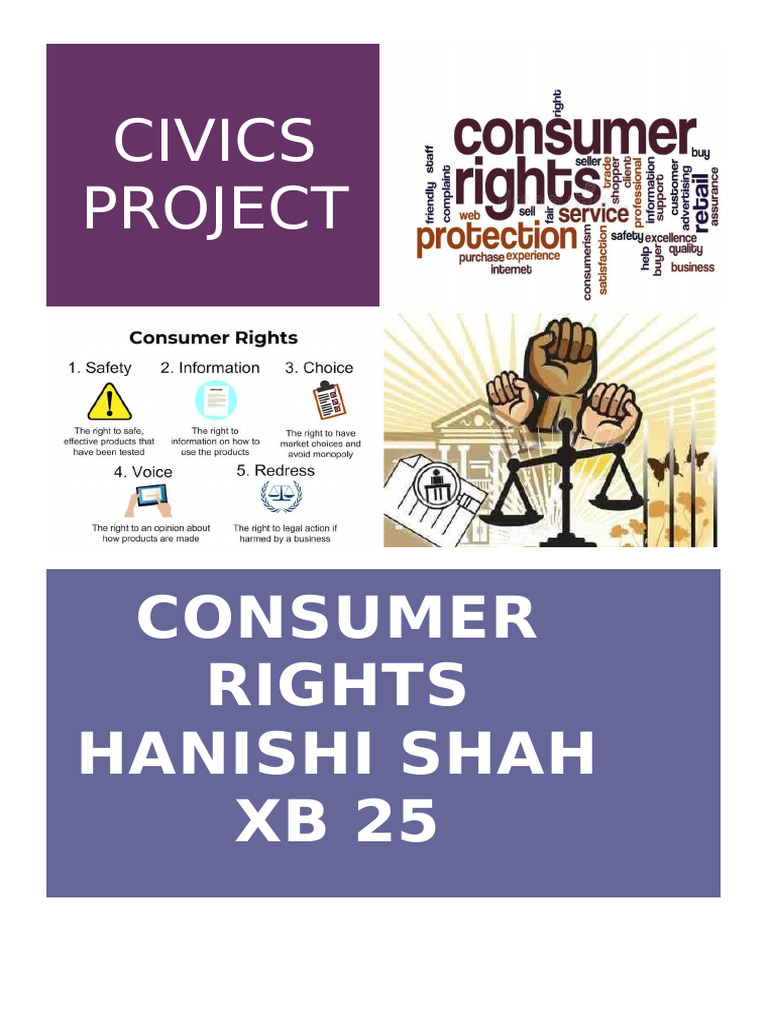 Civics Project: Consumer Rights Hanishi Shah XB 25 | PDF