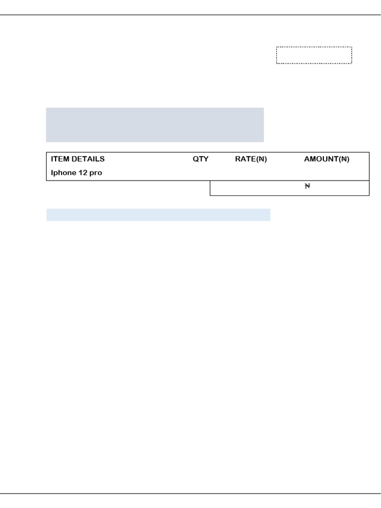 Invoice for iPhone 12 Pro Purchase | PDF
