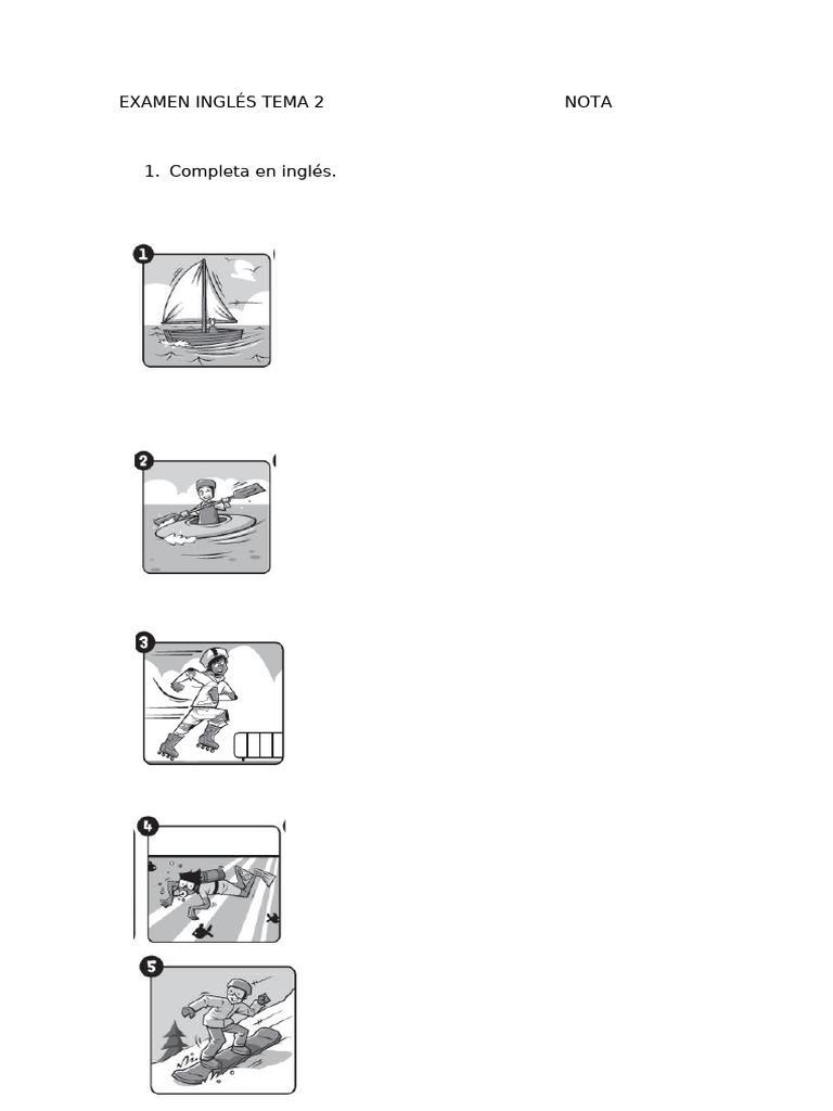 Examen de Inglés: Verbos y Pronombres | PDF
