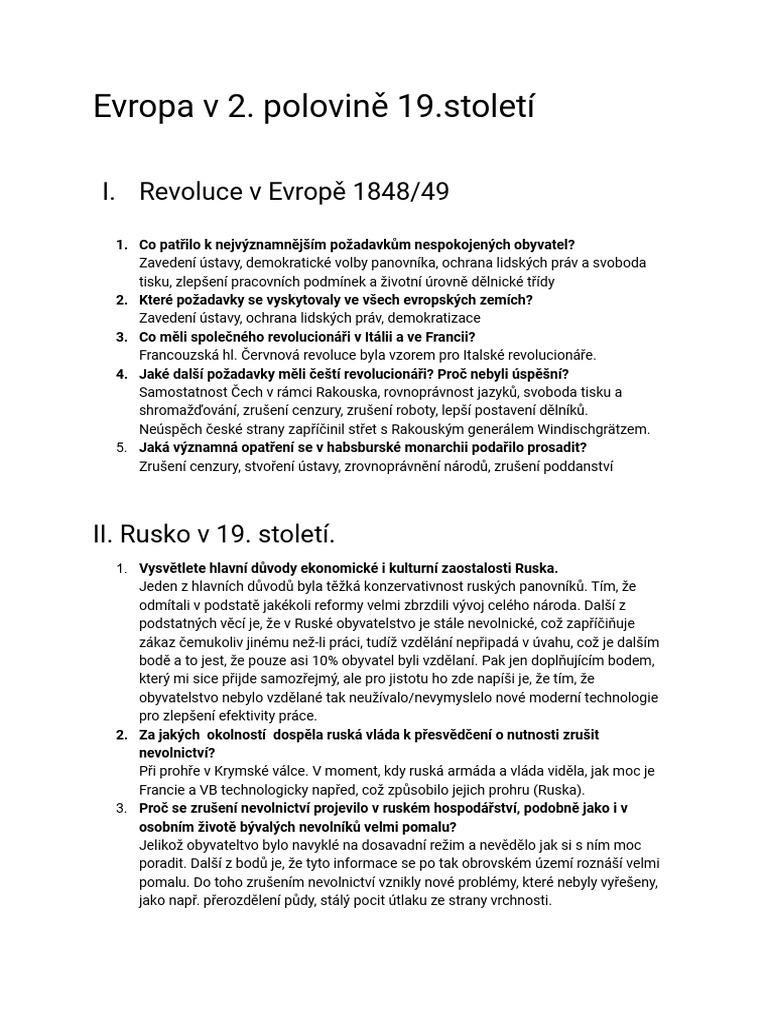 Evropa V 2. Pol.19.st. Linhart | PDF
