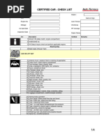 Comprehensive Car PDI Checklist | PDF | Vehicles | Manual Transmission
