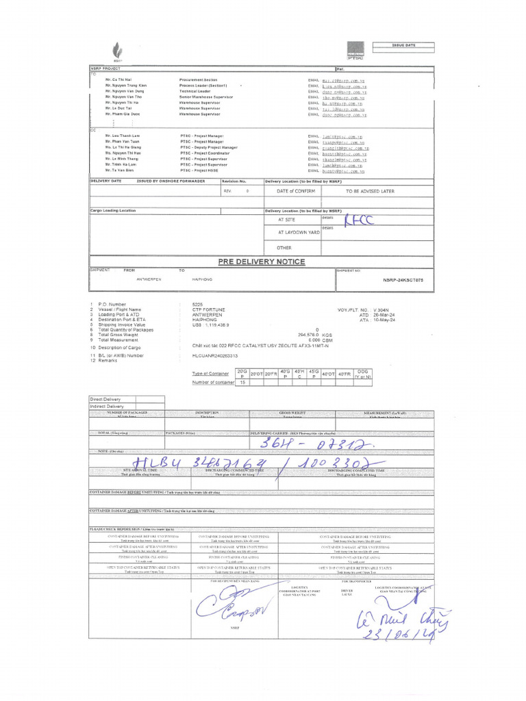 Nsrp-24ksct075.delivery Note 2 | PDF