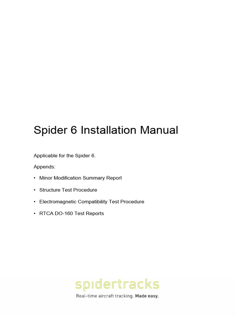 Spider 6 Installation Guide | PDF | Very High Frequency ...