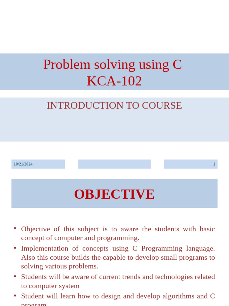 INTRODUCTION TO SYLLABUS | PDF | Algorithms | Computer Program