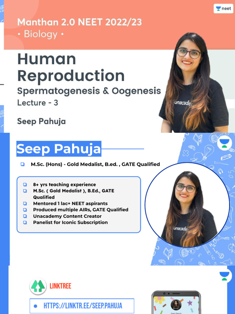 L3 - Human Reproduction HD | PDF | Sperm | Anatomy