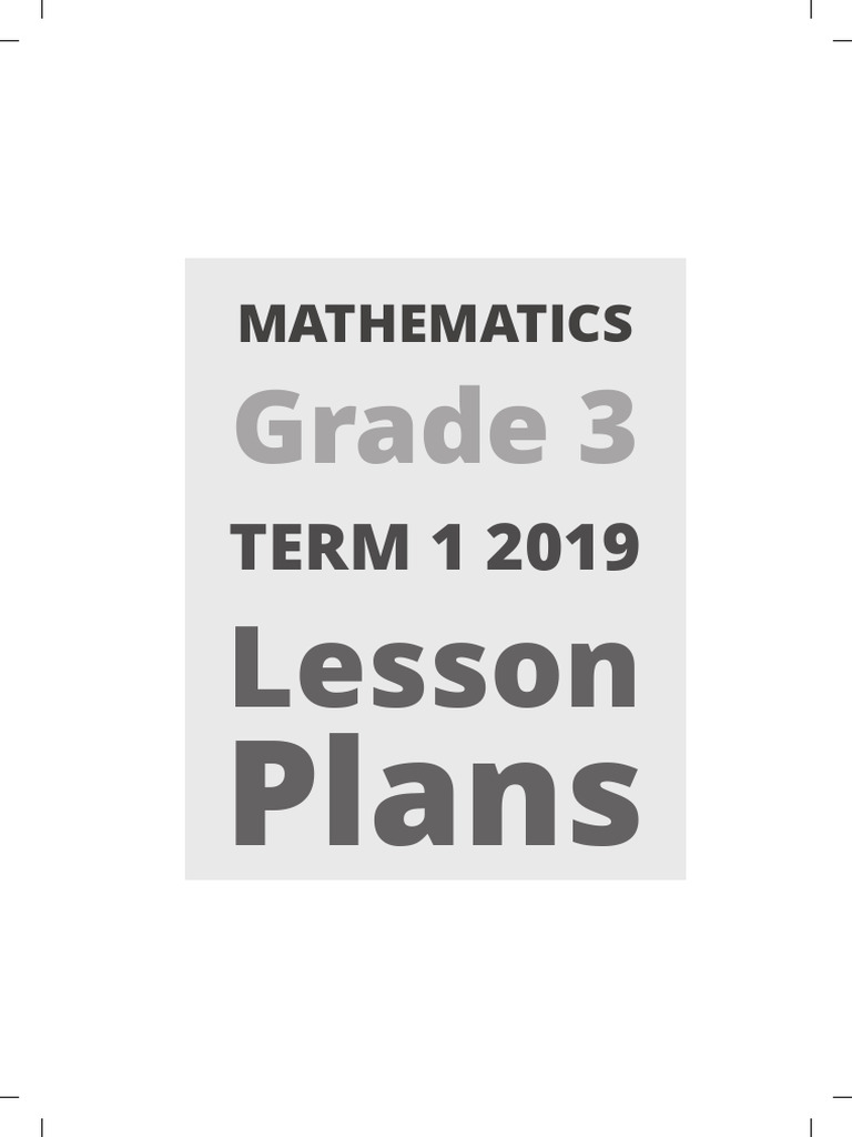GR 3 Term 1 2019 Maths Trial Lesson Plan | PDF | Lesson Plan | Learning