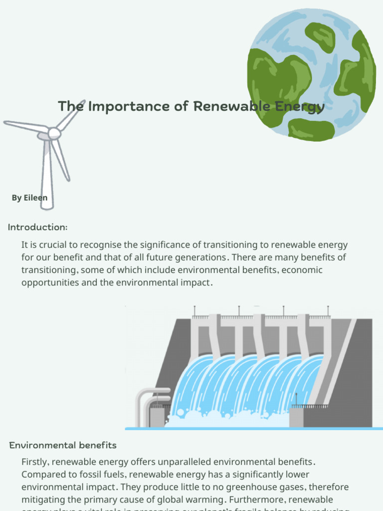 The Importance of Renewable Energy-2 | PDF | Renewable Energy | Wind Power