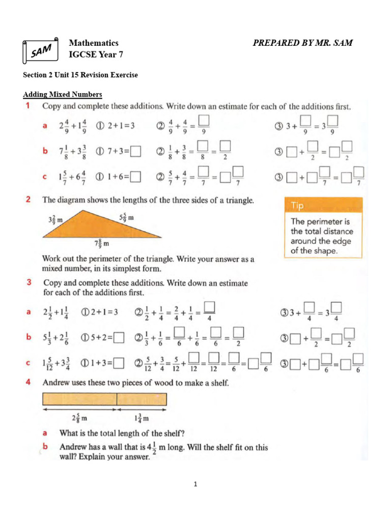 Section 2 Unit 15 (Revision Exercise) | PDF