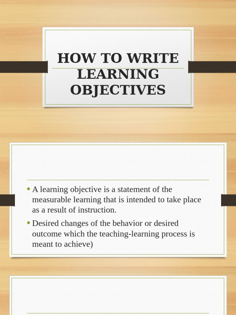 Writing Effective Learning Objectives | PDF | Educational Assessment ...