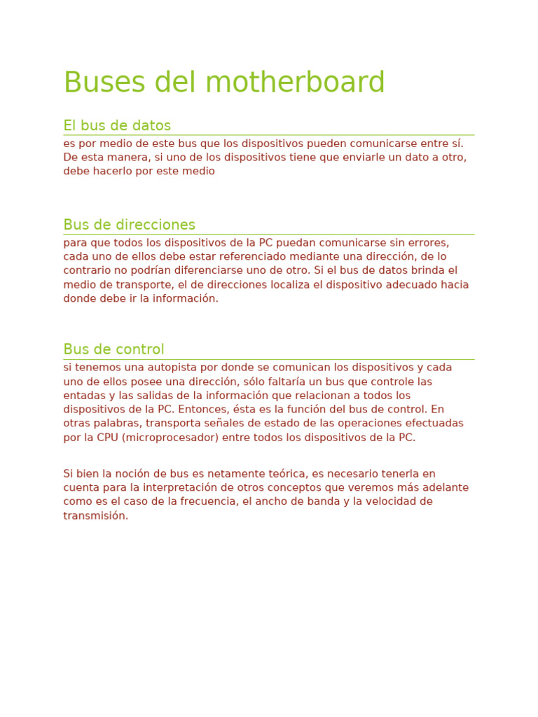 Buses Del Motherboard | PDF