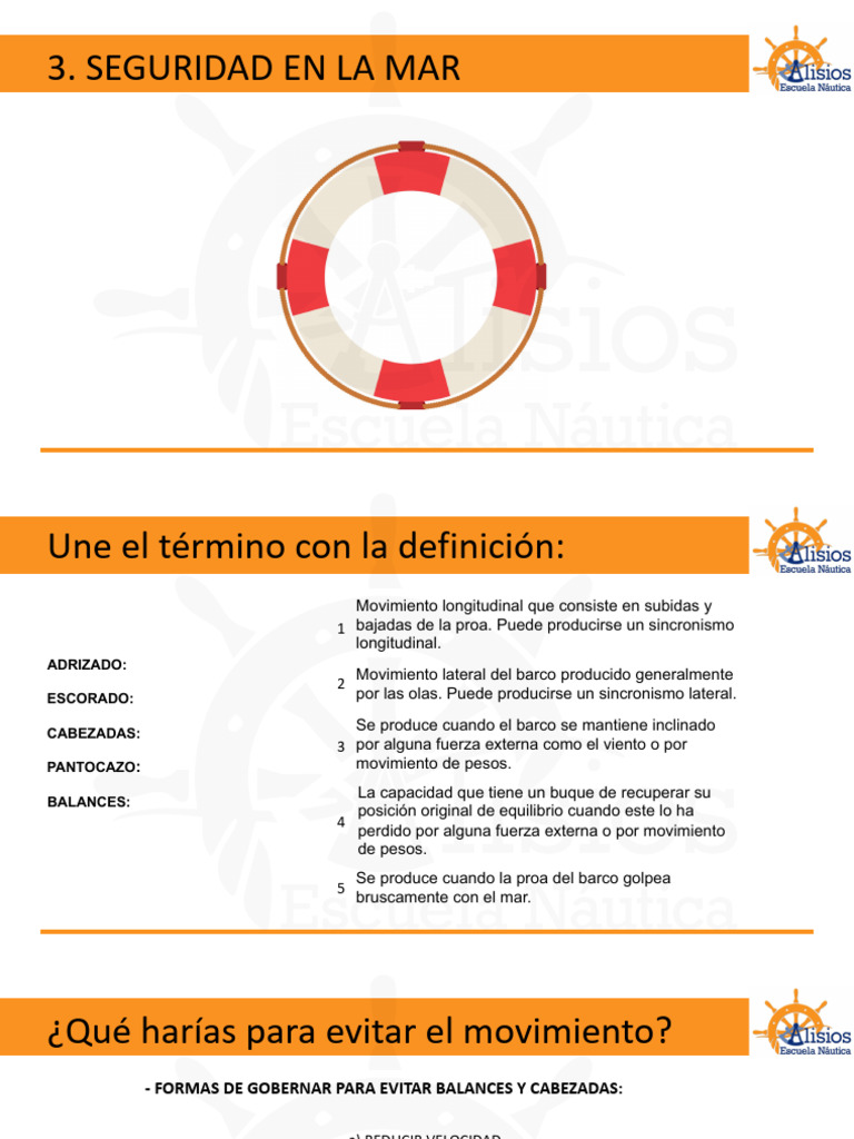 REPASO TEMA 3 (1) Seguridad en La Mar | PDF | Hogar, jardinería y bricolaje