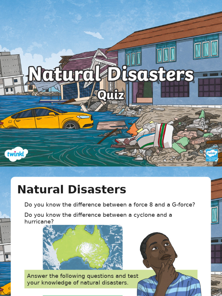 Natural Disasters Quiz for Kids | PDF | Natural Disasters | Tropical ...