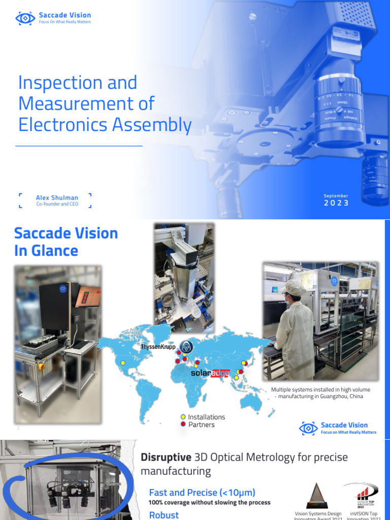 Saccade Vision - 25012024 - Electonics Assembly Use Case | PDF | Metrology
