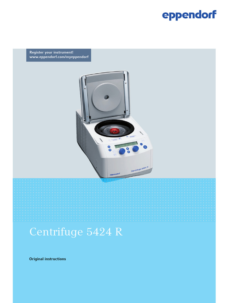 Eppendorf - Centrifuge 5424 R - Centrifugation - Operating-Manual - Centrifuge-5424-R | PDF ...