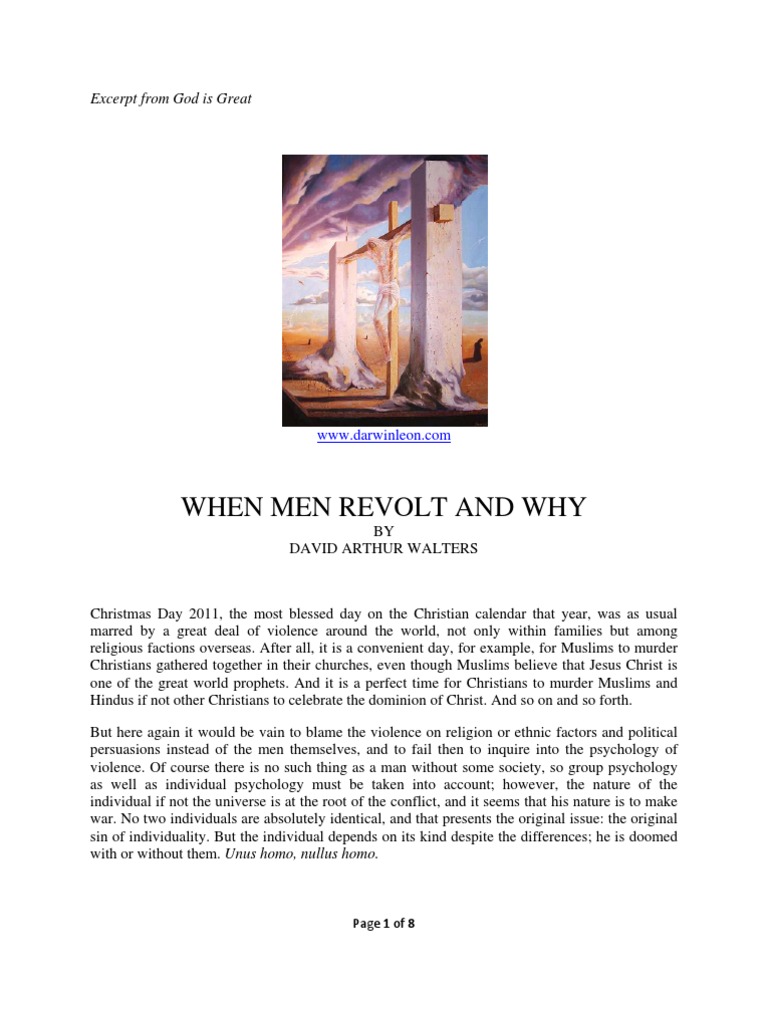 Why Men Revolt: Psychology of Violence | PDF | God | Faith