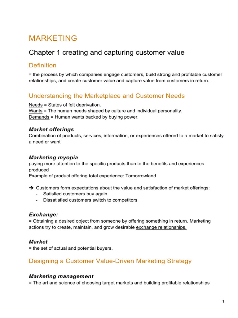 marketing notes | PDF | Market Segmentation | Marketing