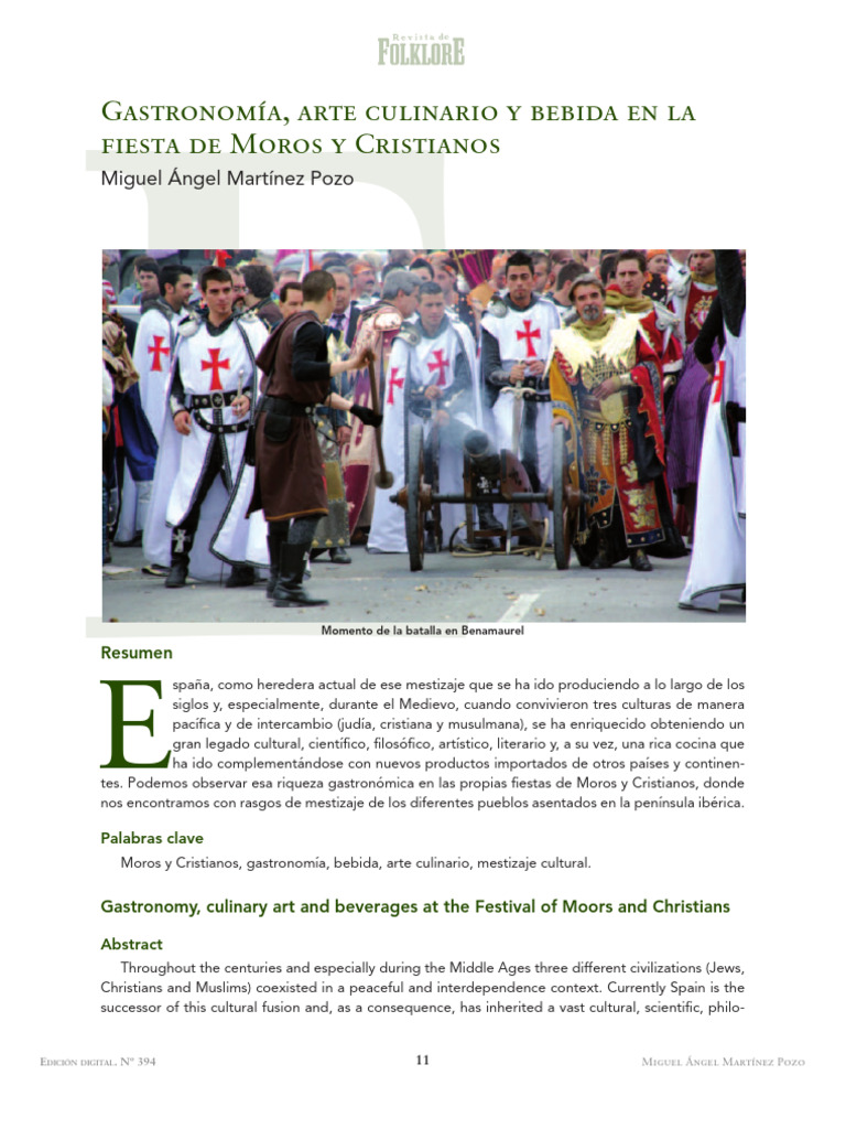 Gastronomia en Fiestas Moros y Cristianos | PDF