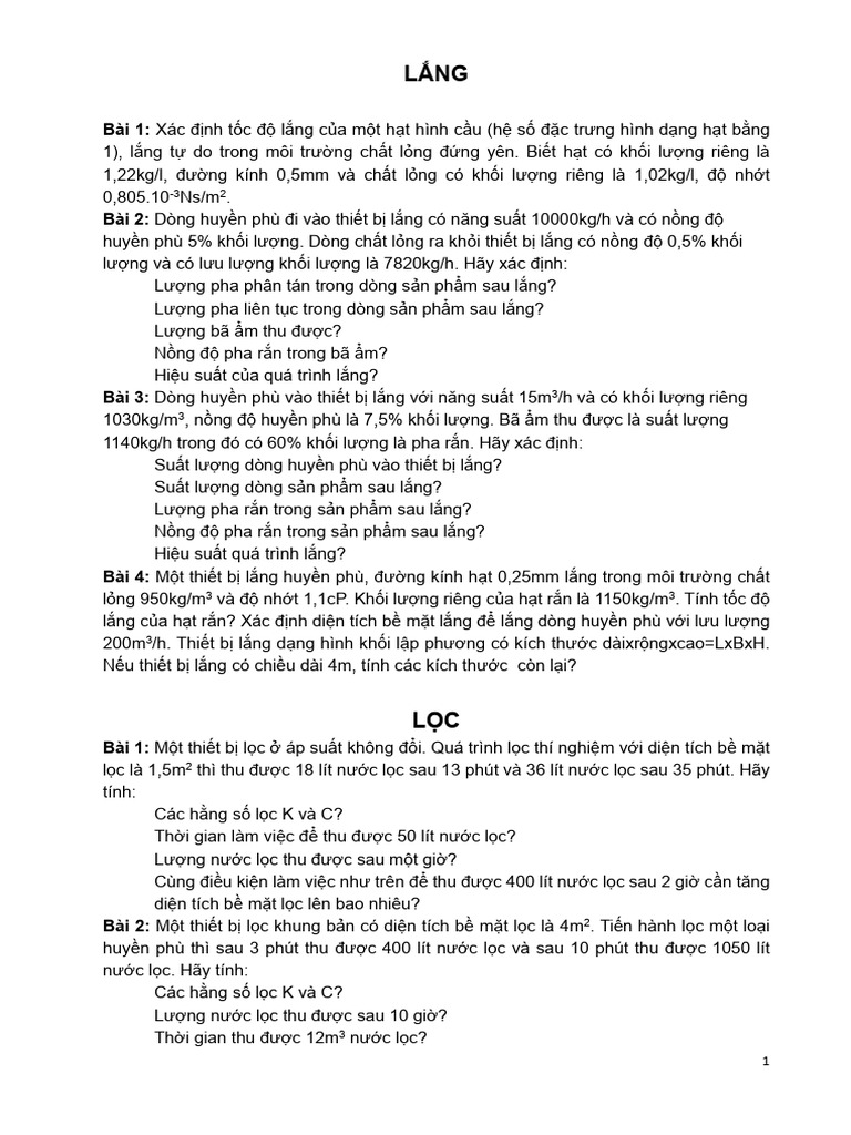 BT Co Hoc C5 (Lang+Loc) 2022 | PDF