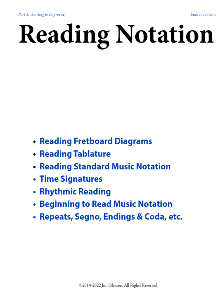 06-Reading Notation | PDF | Chord (Music) | Musical Techniques