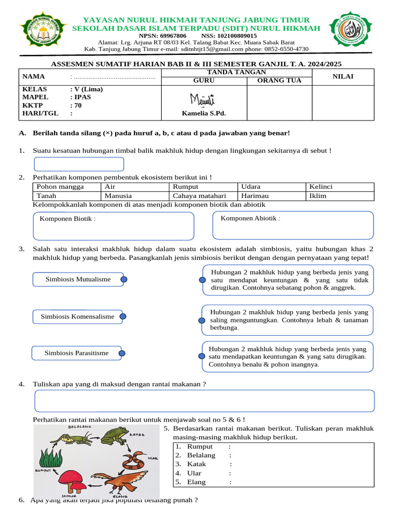 Uh 2 & 3 Ipas Kelas 5 | PDF | Sains & Matematika