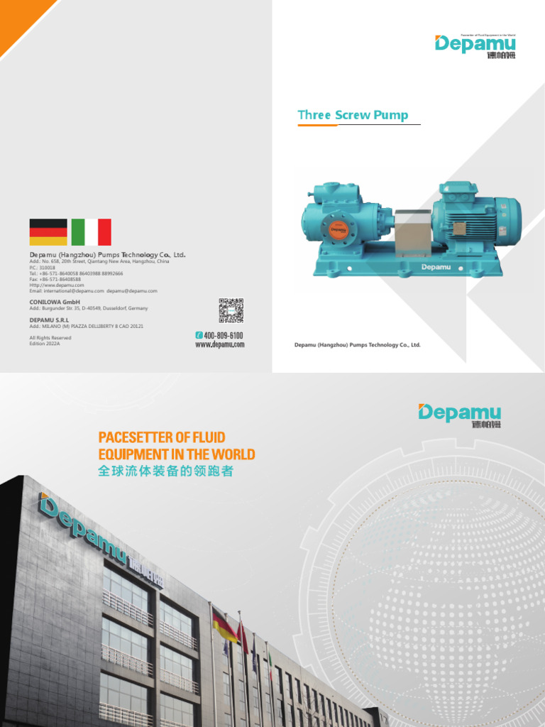 07【2022A】Triplex screw pump | PDF | Pump | Lubricant