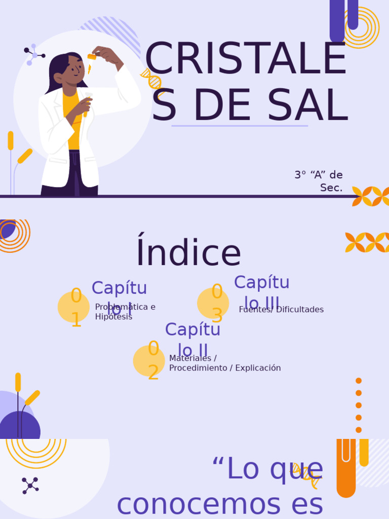 Cristale Sdesal: 3° "A" de Sec | PDF | Agua | Sal (química)