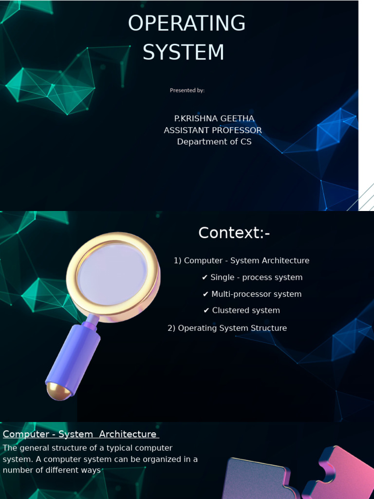 Operating System | PDF | Central Processing Unit | Process (Computing)