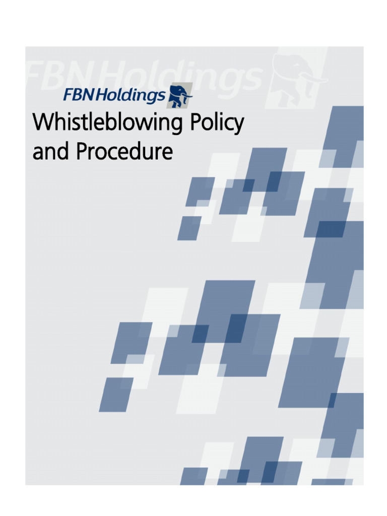 Whistle Blowing Policy and Procedure | PDF | Internal Audit | Audit