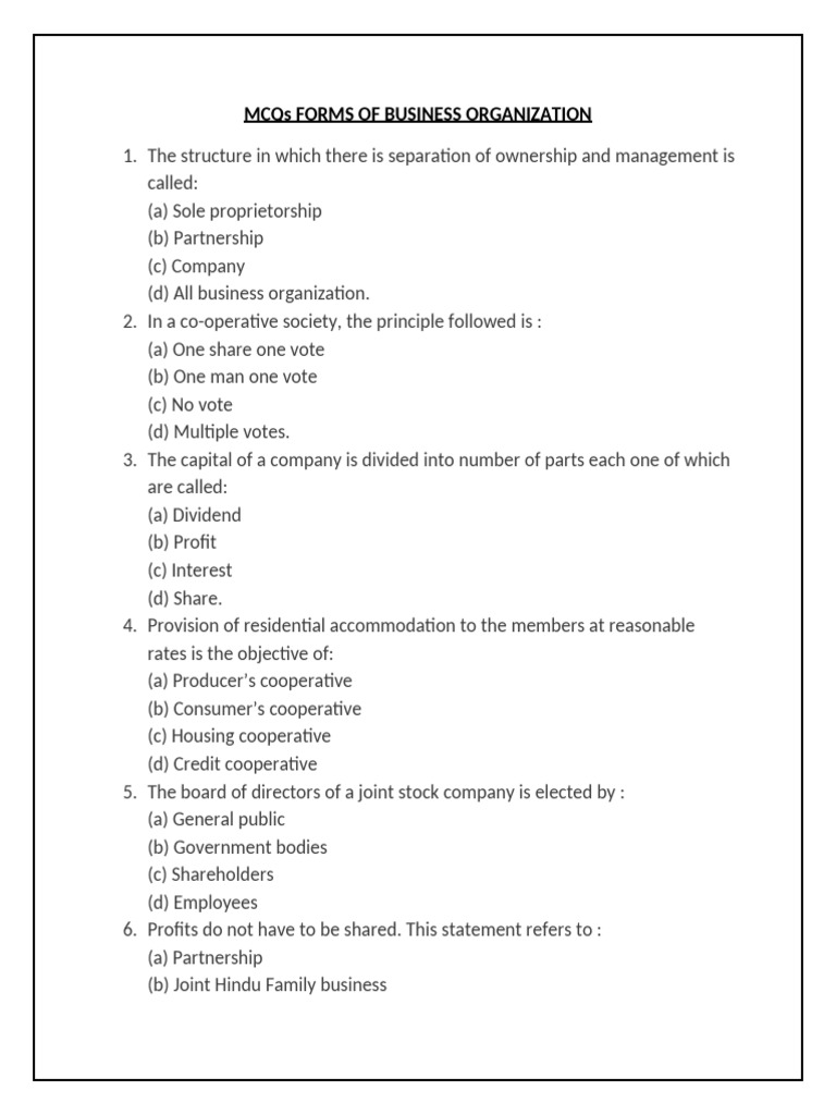 Mcq Class 11 Business Studies 23 07 2024 Notes Pdf Partnership