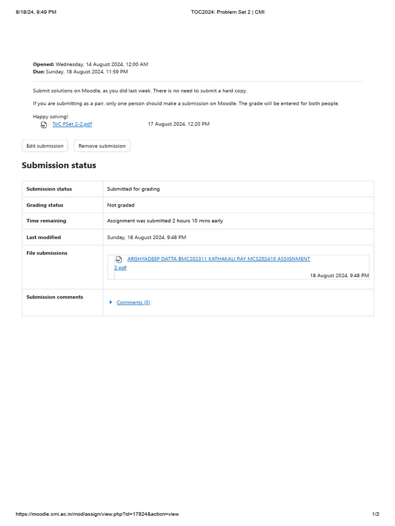 TOC2024_ Problem Set 2 _ CMI | PDF