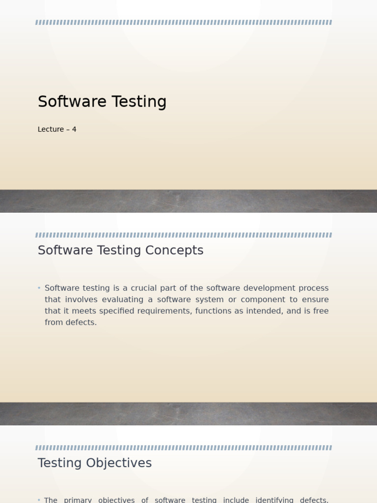 Lecture 4 Testing_Concepts Issues Techniques | PDF | Software Testing ...