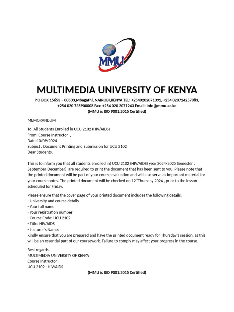Multimedia University of Kenya | PDF | Career & Growth | Art