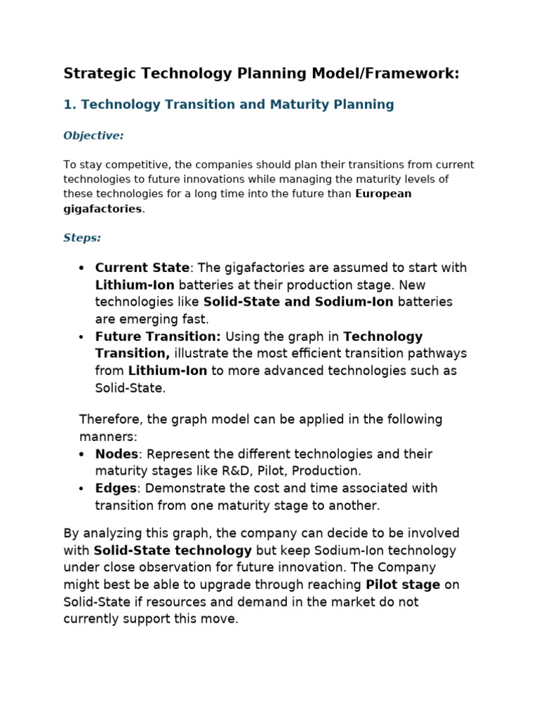 Strategic Technology Planning for Gigafactories | PDF | Lithium Ion ...