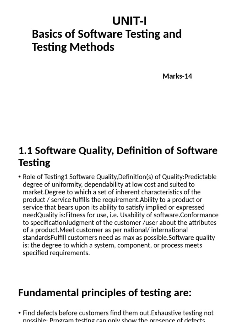Software Testing Basics and Methods | PDF | Software Testing | Unit Testing