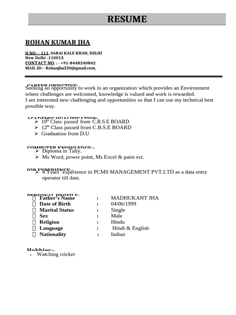 Rohan Resume | PDF
