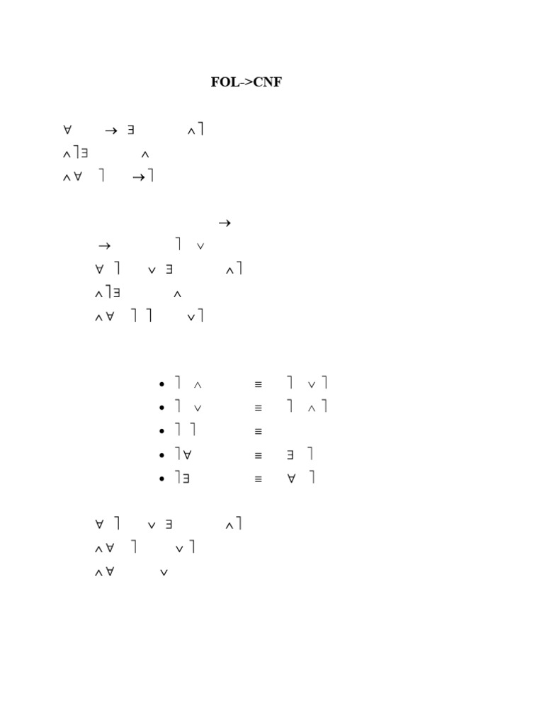 Convert To Clause Form:: Fol - CNF | PDF | Theorem | Mathematical Logic