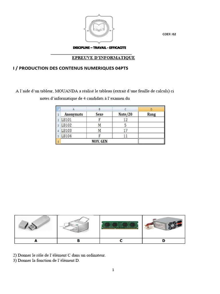 Épreuve d'informatique terminale A4 | PDF | l'Internet | Adresse IP