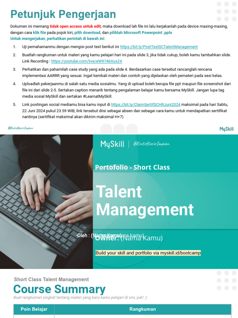 Panduan Mini Task Talent Management | PDF
