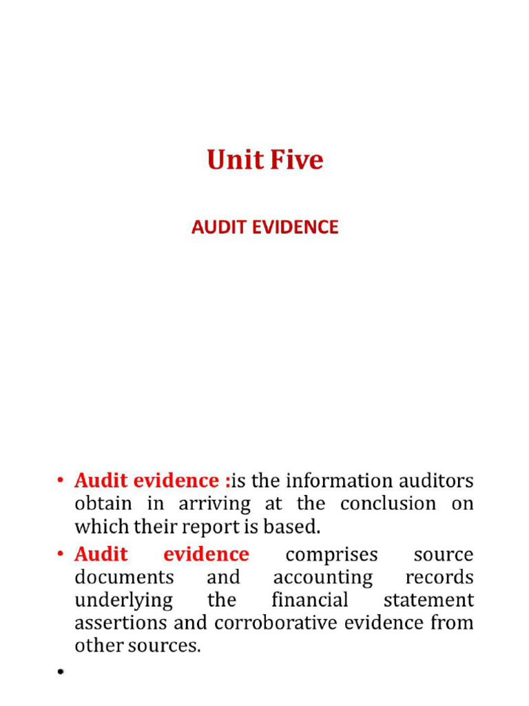 Audit Unit 5 Note | PDF