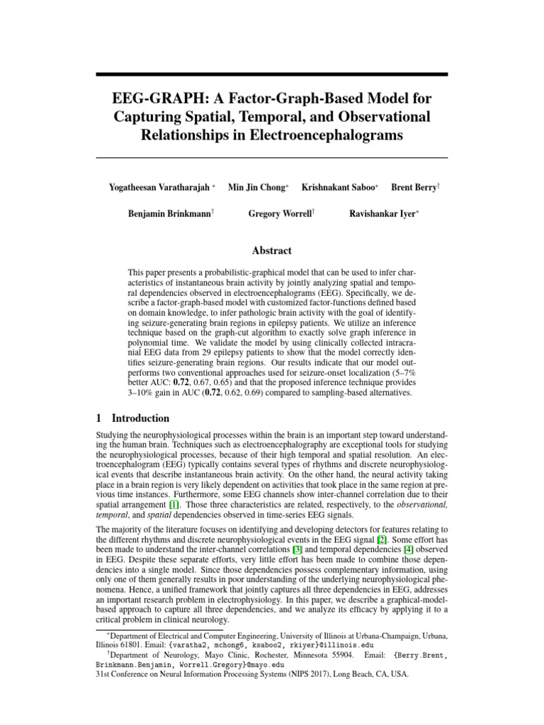 NIPS 2017 Eeg Graph A Factor Graph Based Model For Capturing Spatial Temporal and Observational ...