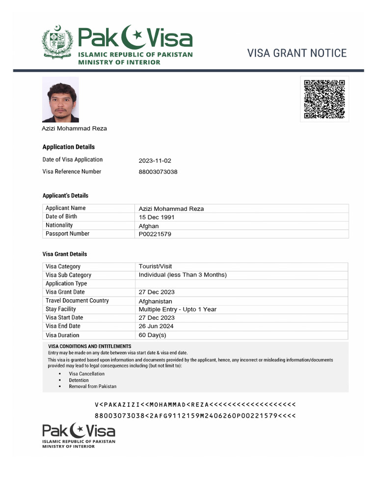 Azizi Mohammad Reza: Entry | PDF