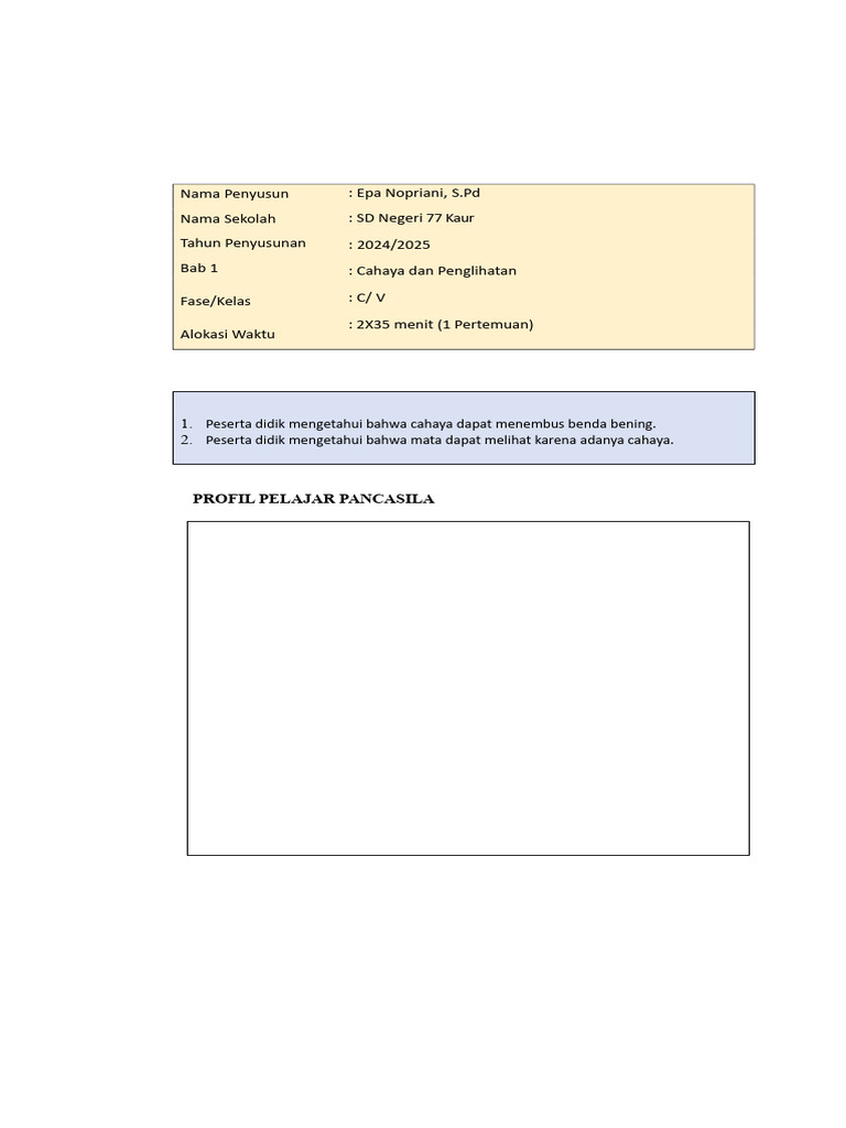 Modul Ajar Ukin PPG Epa Fix | PDF