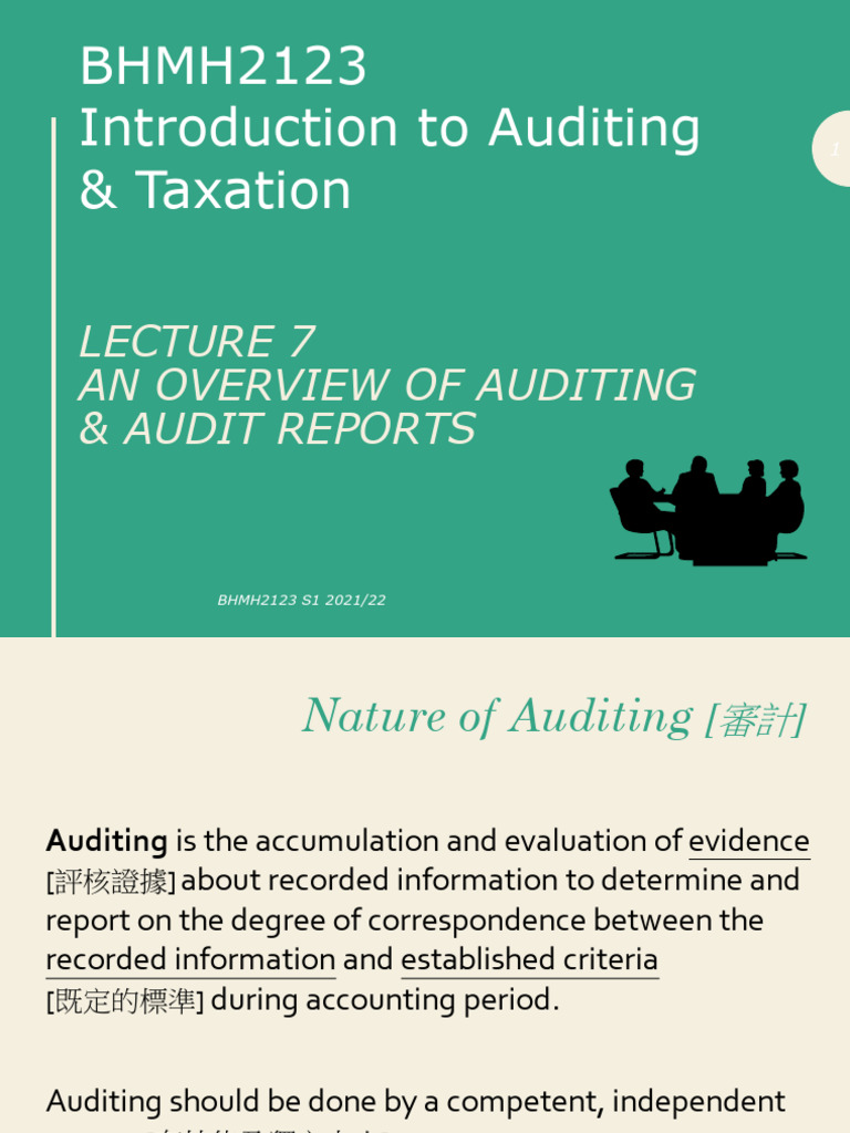 Overview of Auditing and Reports | PDF | Audit | Auditor's Report