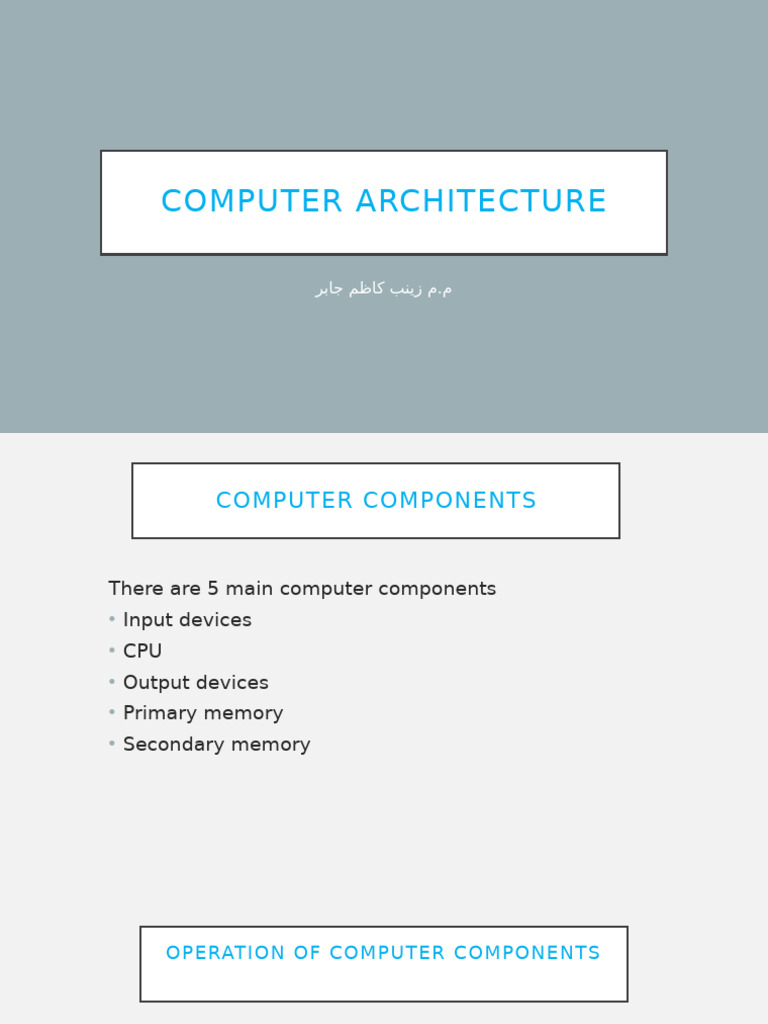 Overview of Computer Architecture Components | PDF | Central Processing Unit | Microprocessor