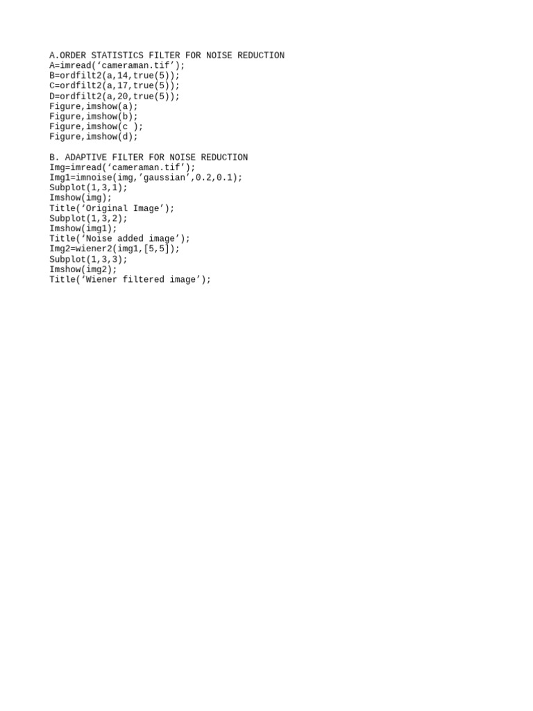 Order Statistics & Adaptive Filtering | PDF