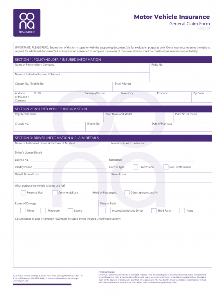 Motor Insurance Claim Guide | PDF | Insurance | Vehicle Insurance