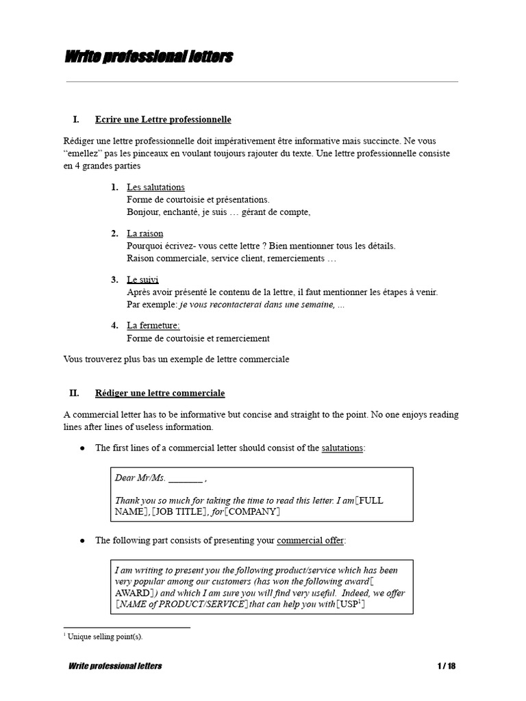 Professional Letter Writing Guide | PDF | Linked In